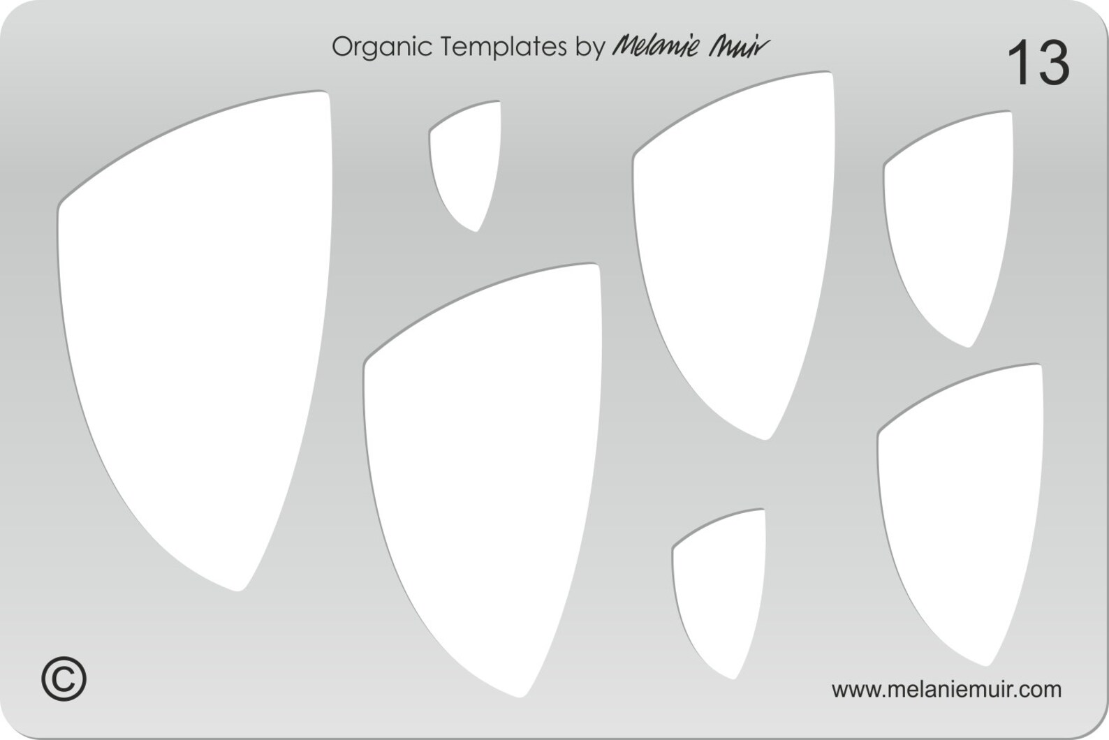 No 13 Clear Acrylic Template/stencil for Polymer/metal - Etsy