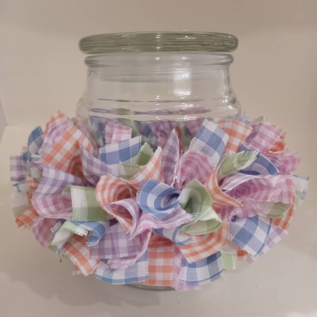 Spring Rag Candle Ring, Easter Candle Ring, Spring Decor, Easter Candle ...