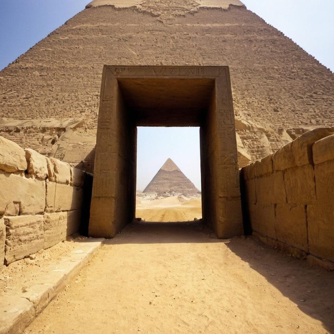 Pyramids of Ancient Egypt With Desert Astral Realm Portal - Etsy
