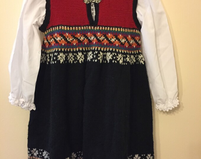 Norwegian Hardanger Style Costume Bunad Festdrakt Dress for Girls - Etsy