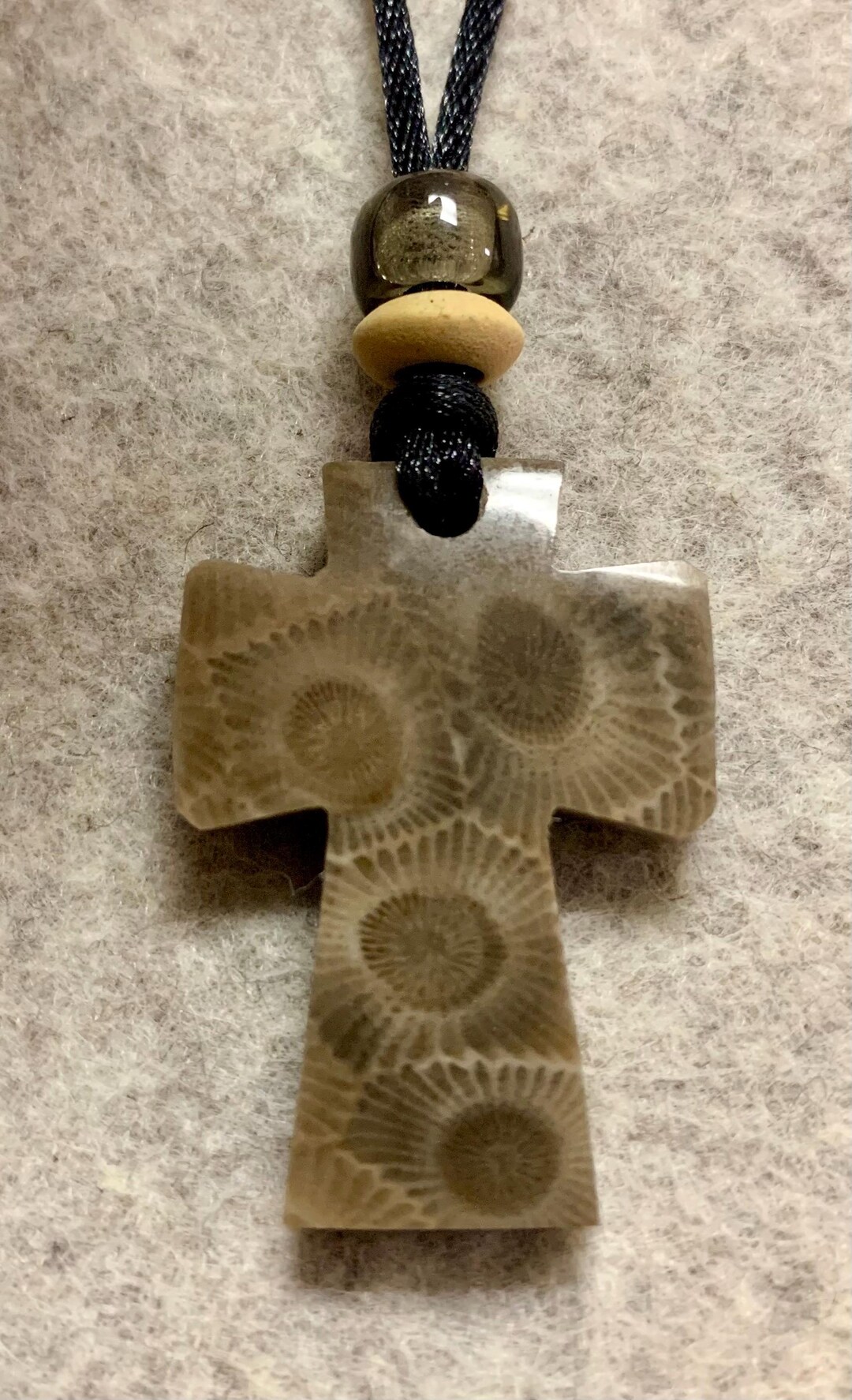 Cross Made From Petoskey Stone - Etsy