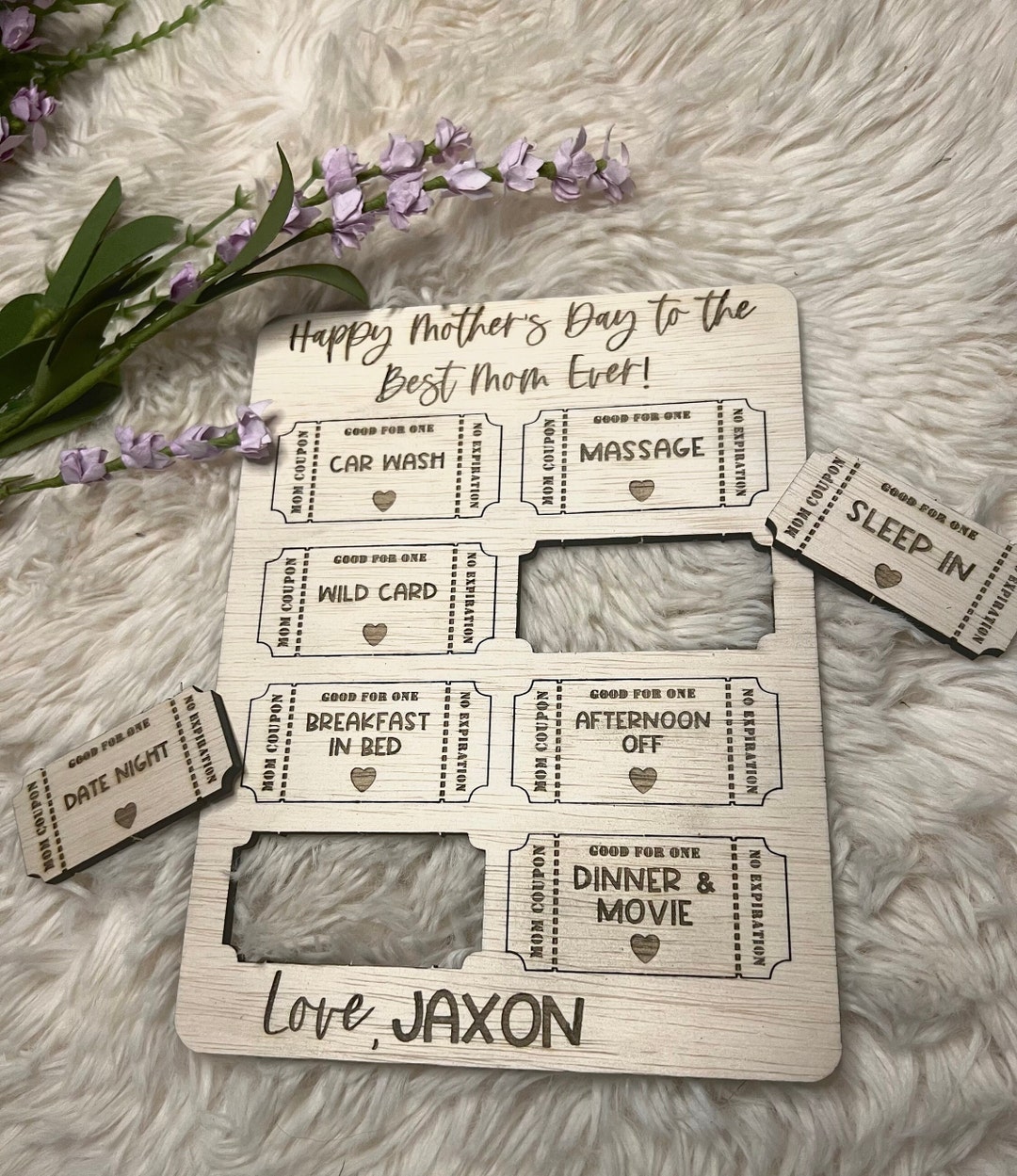 Customizable Mother's Day Activity Tickets Mother's Day Coupon Mother's ...