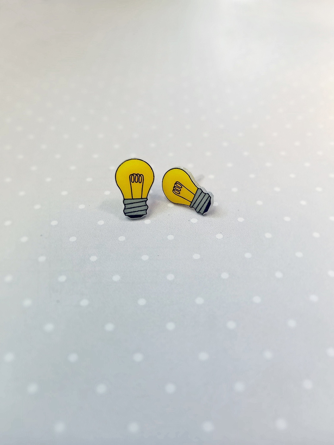 Light Bulb Earrings Stud, Quirky Science Jewelry, Weird Bulb Studs ...