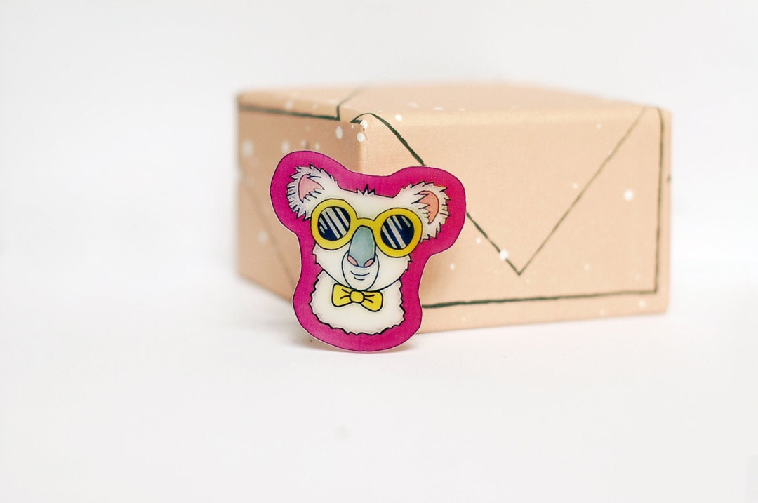 Hipster Koala Pin / Koala Bear Lapel Pin / Australia Koala Jewelry ...