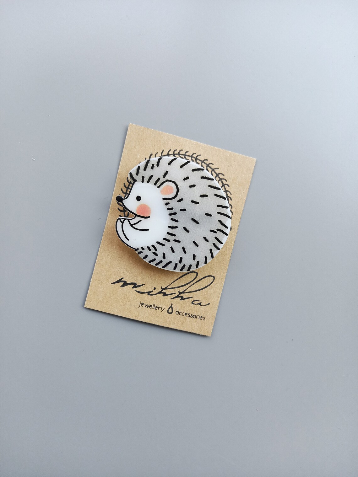 Cute Hedgehog Brooch Pin Woodland Theme Animal Jewelry - Etsy