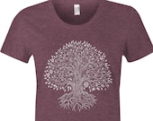 Tree of Life T Shirt Tree Tshirt American Apparel Womens - Etsy