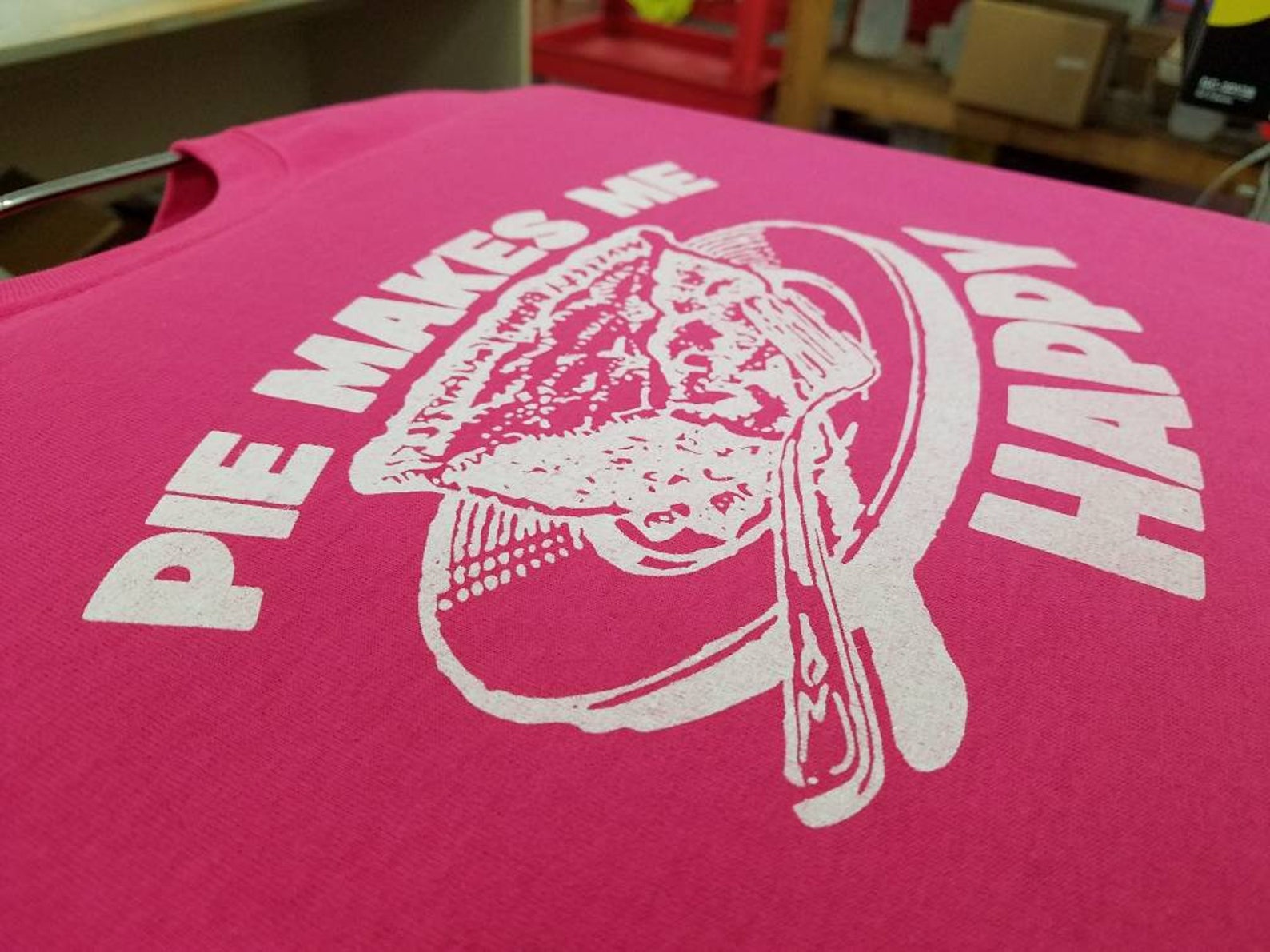 Pie Makes Me Happy Funny Pie T Shirt Unisex Item 1938 | Etsy