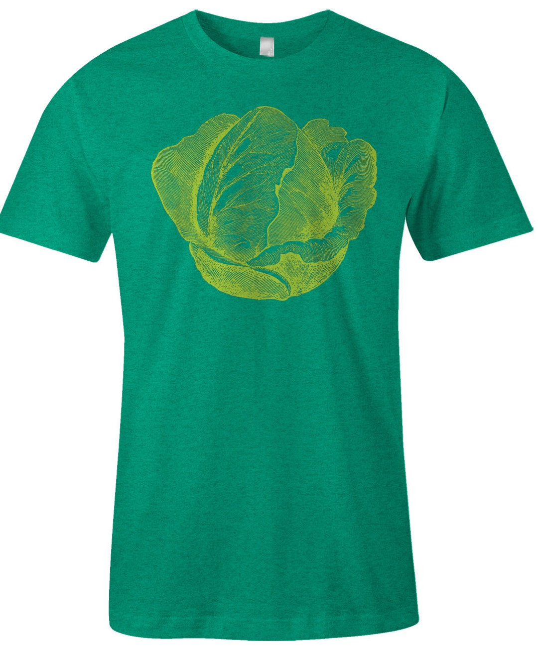 Men's Cabbage T Shirt - Vegetarian T Shirt - Veggie Tee - American ...