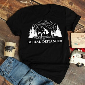Social Distancer Shirt, Social Distancing T Shirt, Hiking Tshirt, Hiker ...
