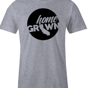 Home State T Shirt Home Grown in California American Apparel Mens Poly ...