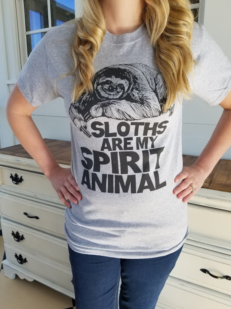 Sloth T Shirt Sloths Are My Spirit Animal Funny Unisex - Etsy