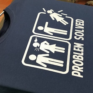 Funny Divorce T Shirt - Problem Solved Tshirt for Men - Breakup Tee ...