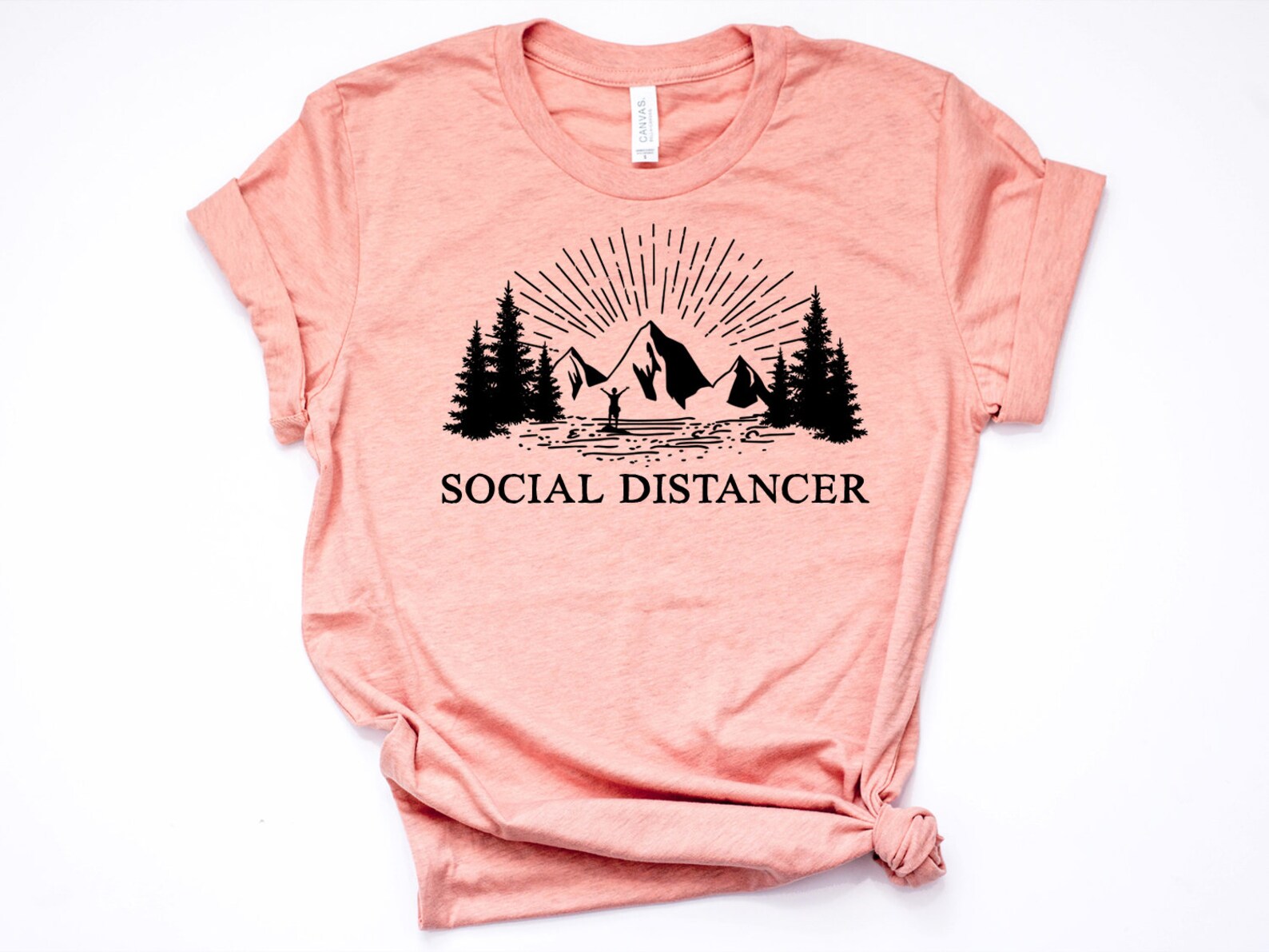 Social Distancer Shirt, Social Distancing T Shirt, Hiking Tshirt, Hiker ...