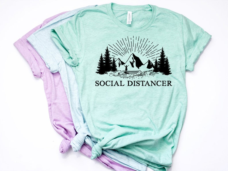 Social Distancer Shirt, Social Distancing T Shirt, Hiking Tshirt, Hiker ...
