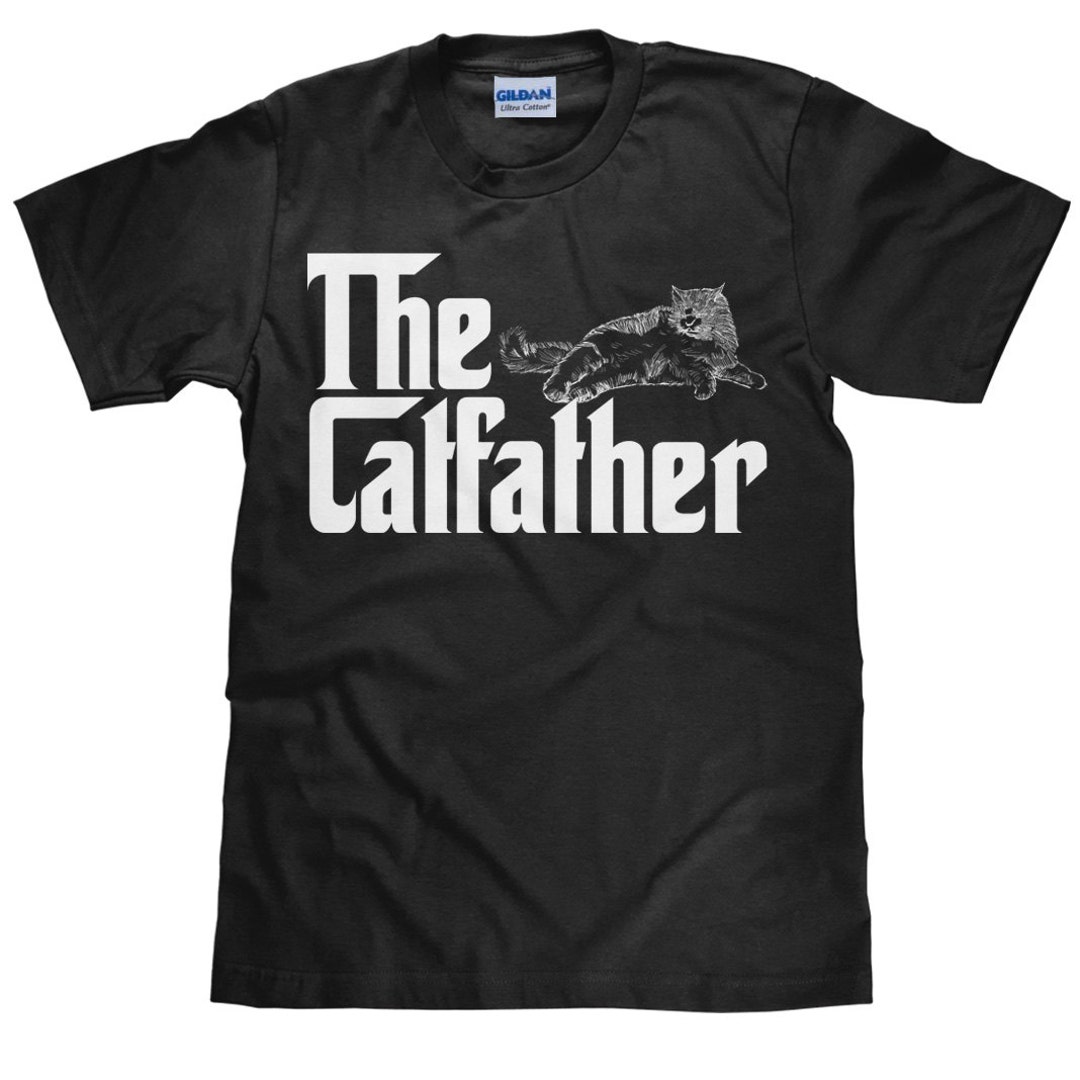 The Catfather Funny Cat Lover T Shirt Cat Father Tshirt - Etsy