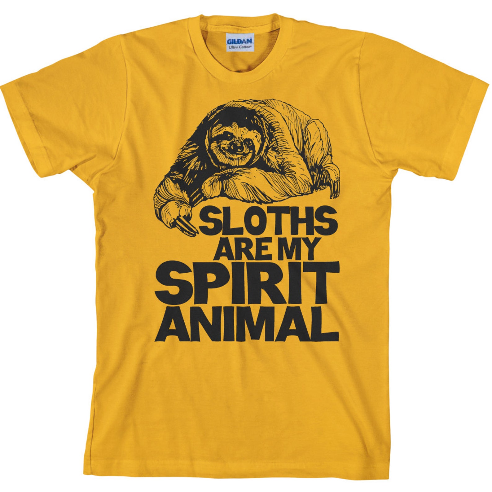 Sloth T Shirt Sloths Are My Spirit Animal Funny Unisex - Etsy