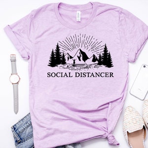 Social Distancer Shirt, Social Distancing T Shirt, Hiking Tshirt, Hiker ...