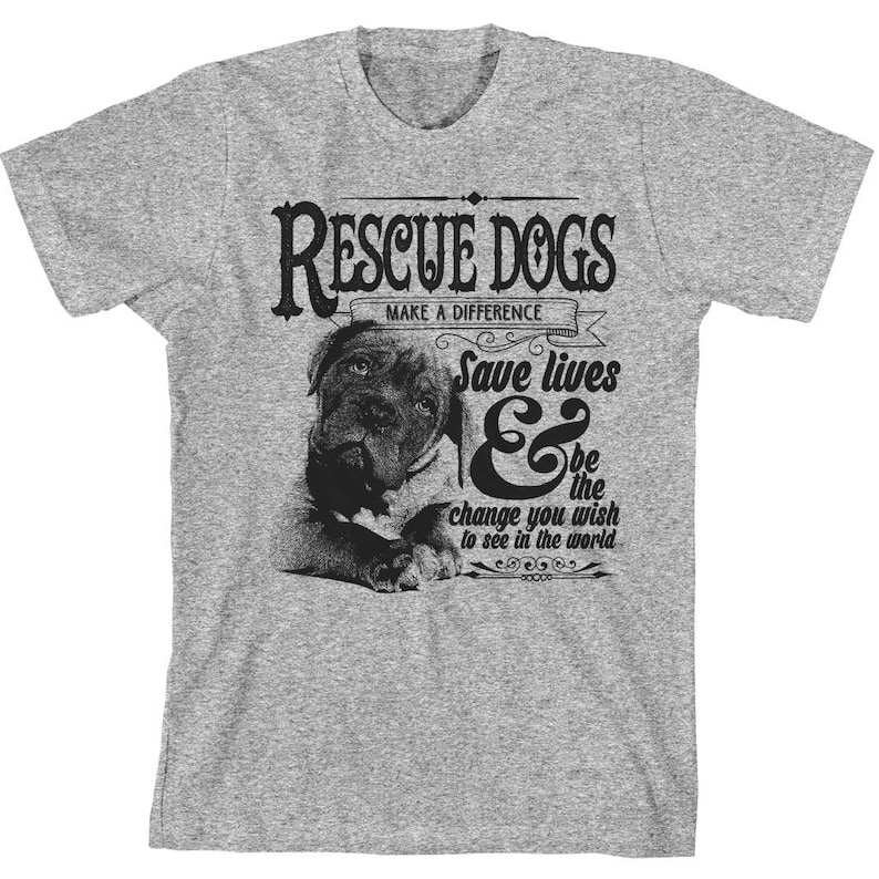 Unisex Animal Rescue Tshirt Rescue Dogs Save Lives Cotton - Etsy