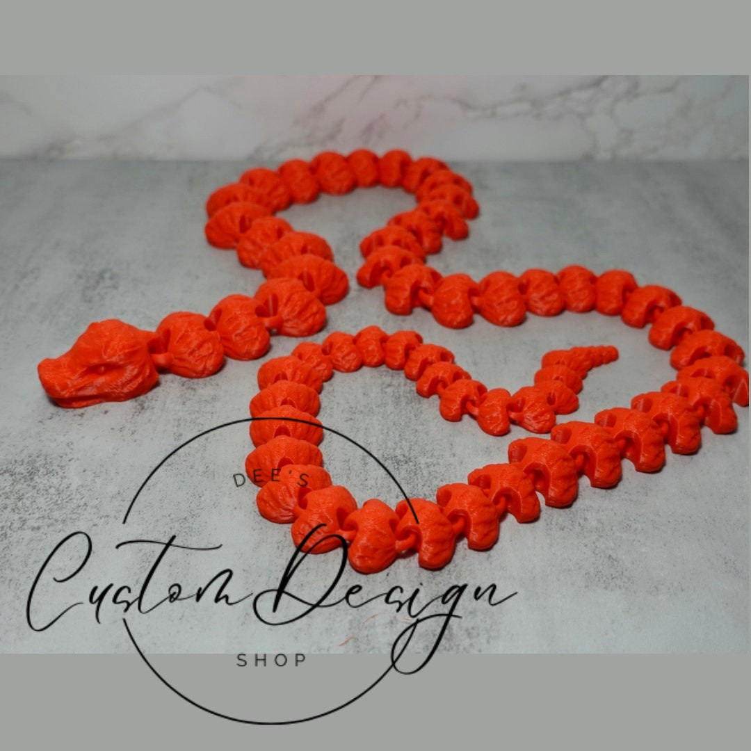 Articulated Snake, 3D Printed Snake, Multi Color Toy Snake, 3D Printed ...