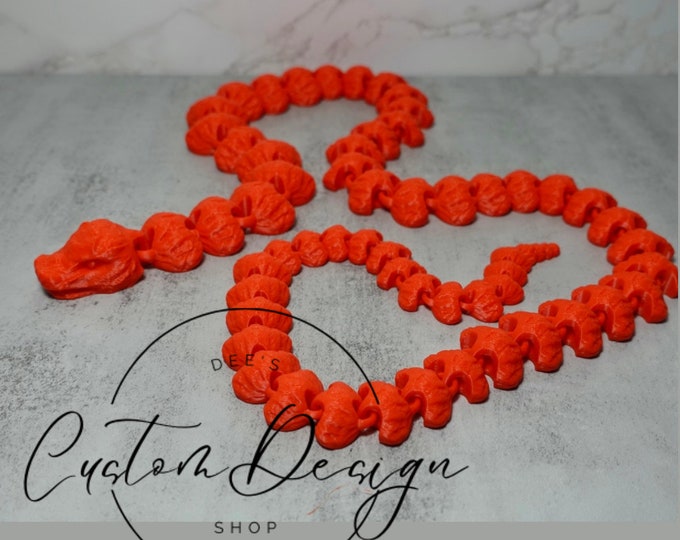 Articulated Snake, 3D Printed Snake, Multi Color Toy Snake, 3D Printed ...