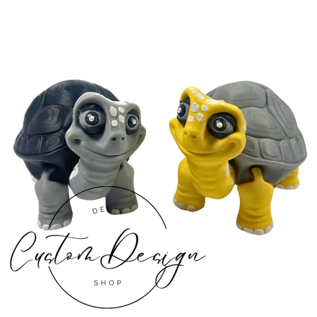 Flexi Factory Tortoise Fidget Toy, Cute 3D Printed Turtle - Etsy