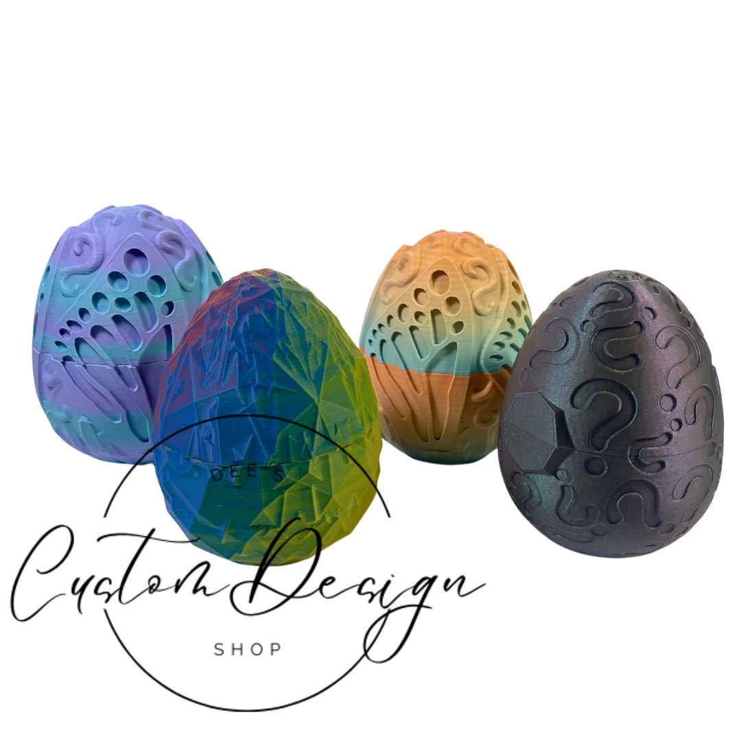 Small Mystery Dragon Eggs, 3D Printed Dragon, Articulating Toy, Flexi Dragon, Easter Eggs ...