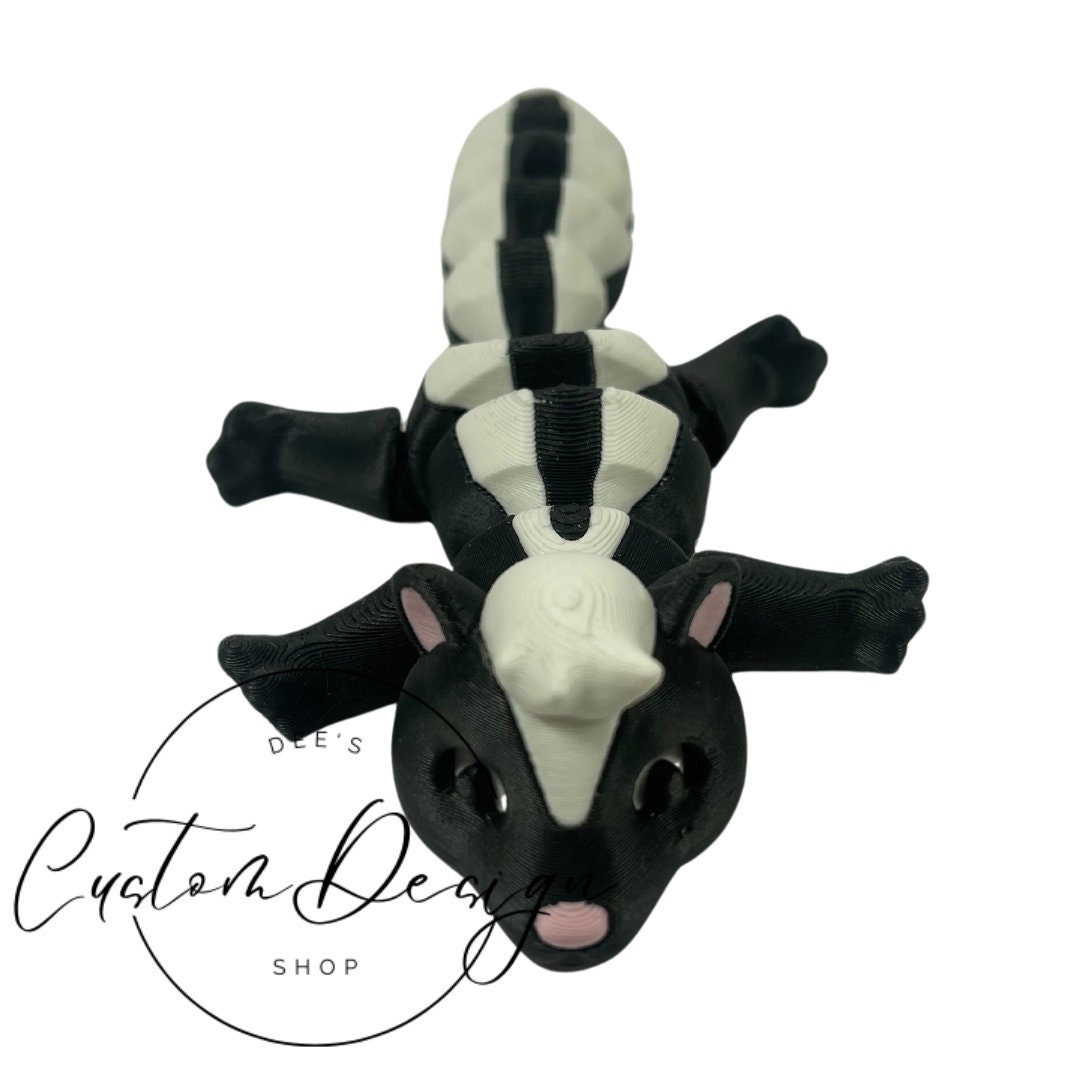 Cute Articulated Skunk, Flexi Skunk, 3D Printed Toy, 3D Printed Skunk ...