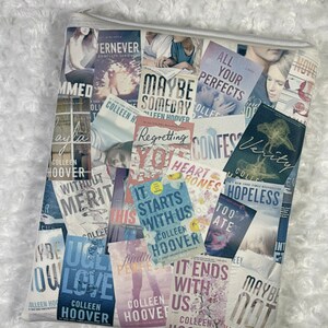 Colleen Hoover Book Collage Book Sleeve With Zipper Closure, Padded ...