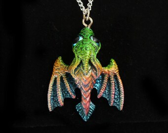 Amethyst Dragon OOAK Pendant Hand Sculpted Polymer Clay - Etsy