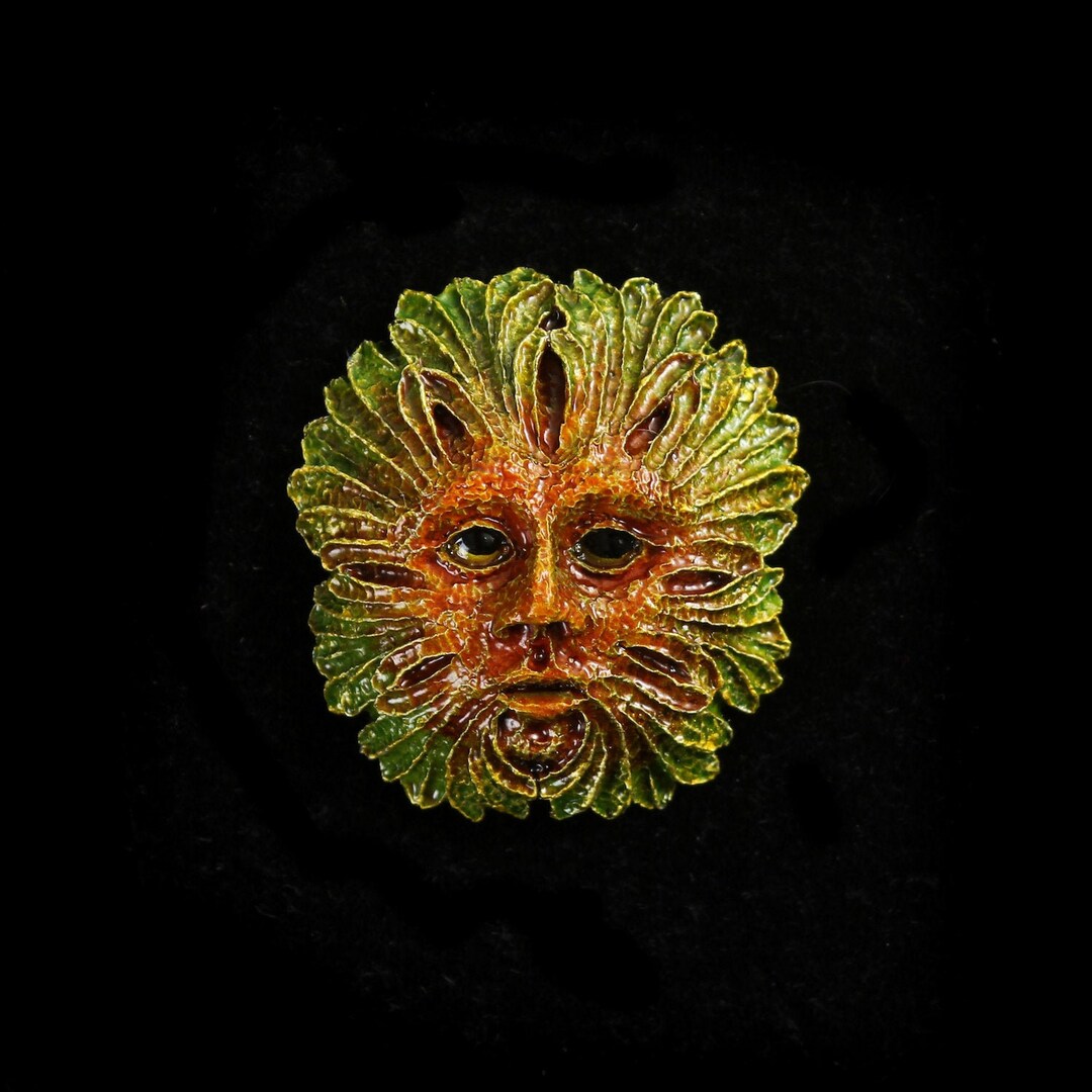 Green Man Pin Brooch - Etsy