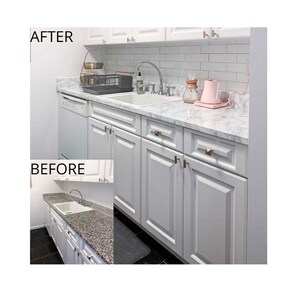 Ezfauxdecor Kitchen Decor Peel and Stick Countertop Vinyl Wrap Self ...