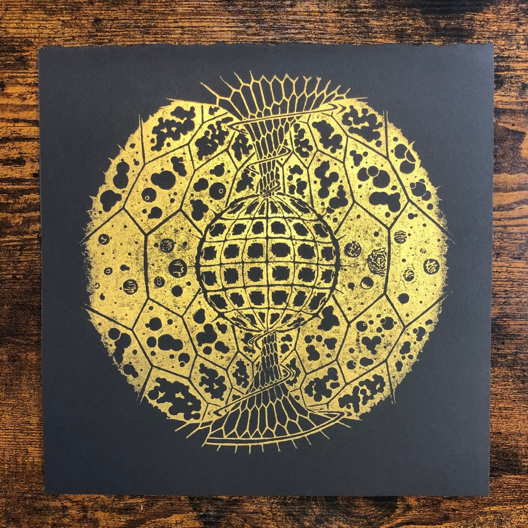 Singularity Series Linocut Print-black and - Etsy