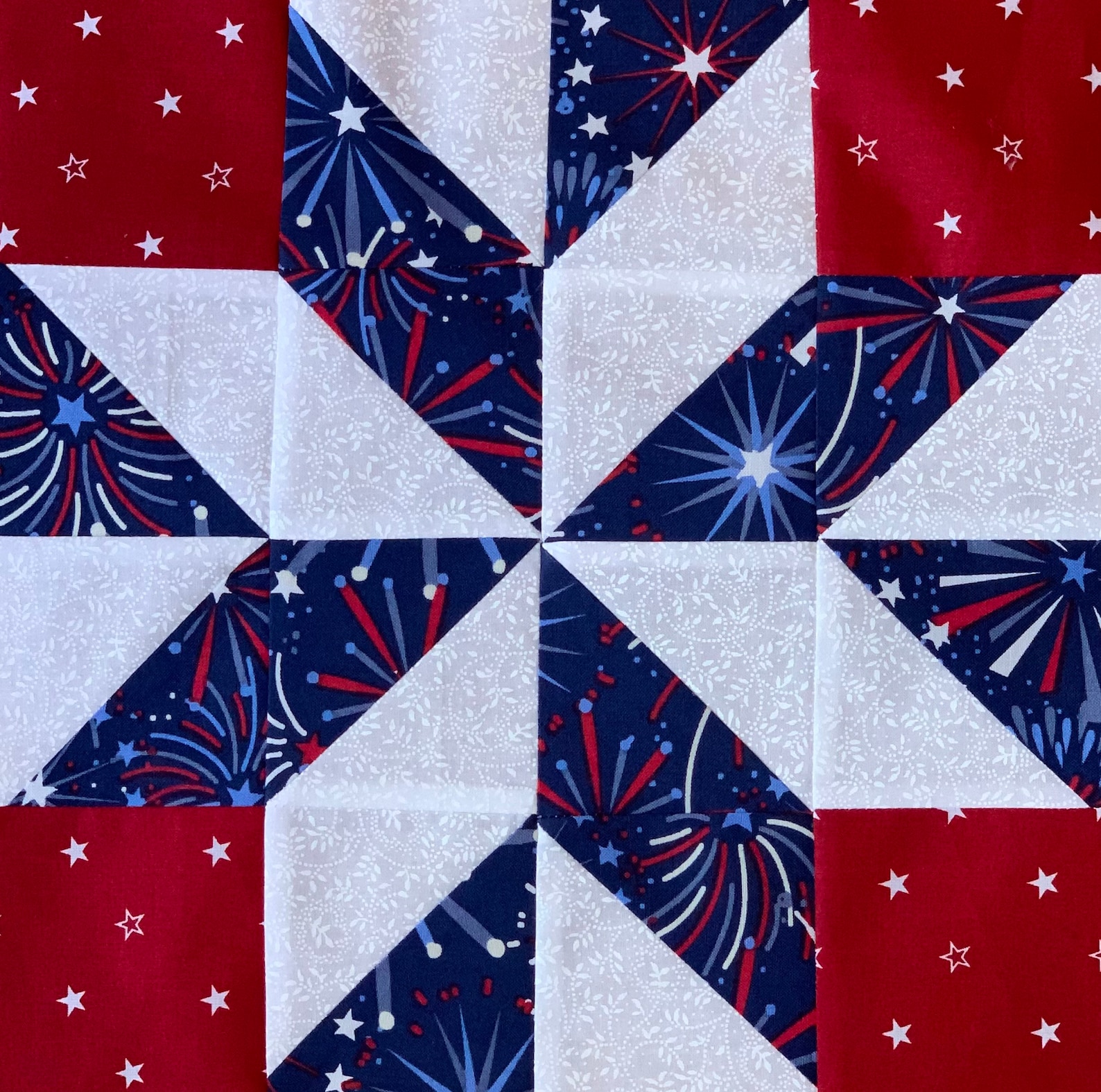Beautiful 9 - the Red White and Blue Star Quilt Pre-cut Block Kits, L ...