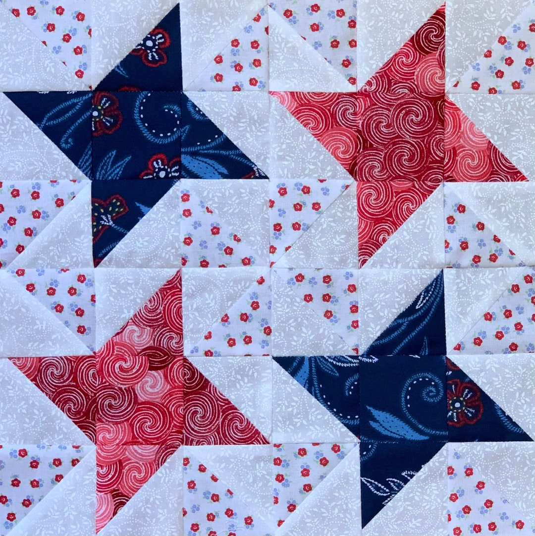 Beautiful 9 - Pinwheels and Star Quilt Pre-cut Block Kits, L@@K!! - Etsy
