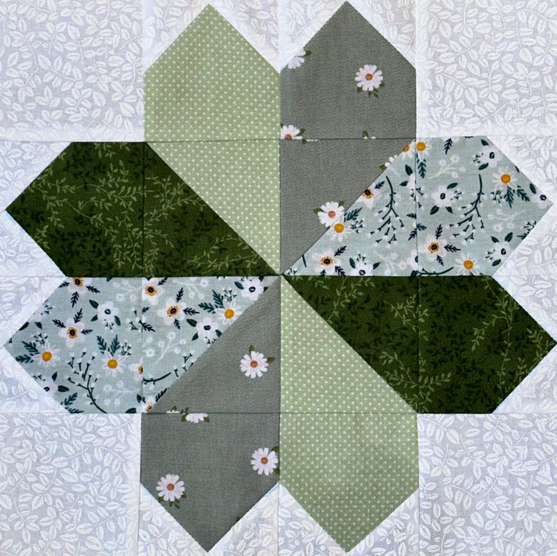 Beautiful 9 - Four-leaf Clovers Quilt Pre-cut Block Kits, L@@K!! - Etsy