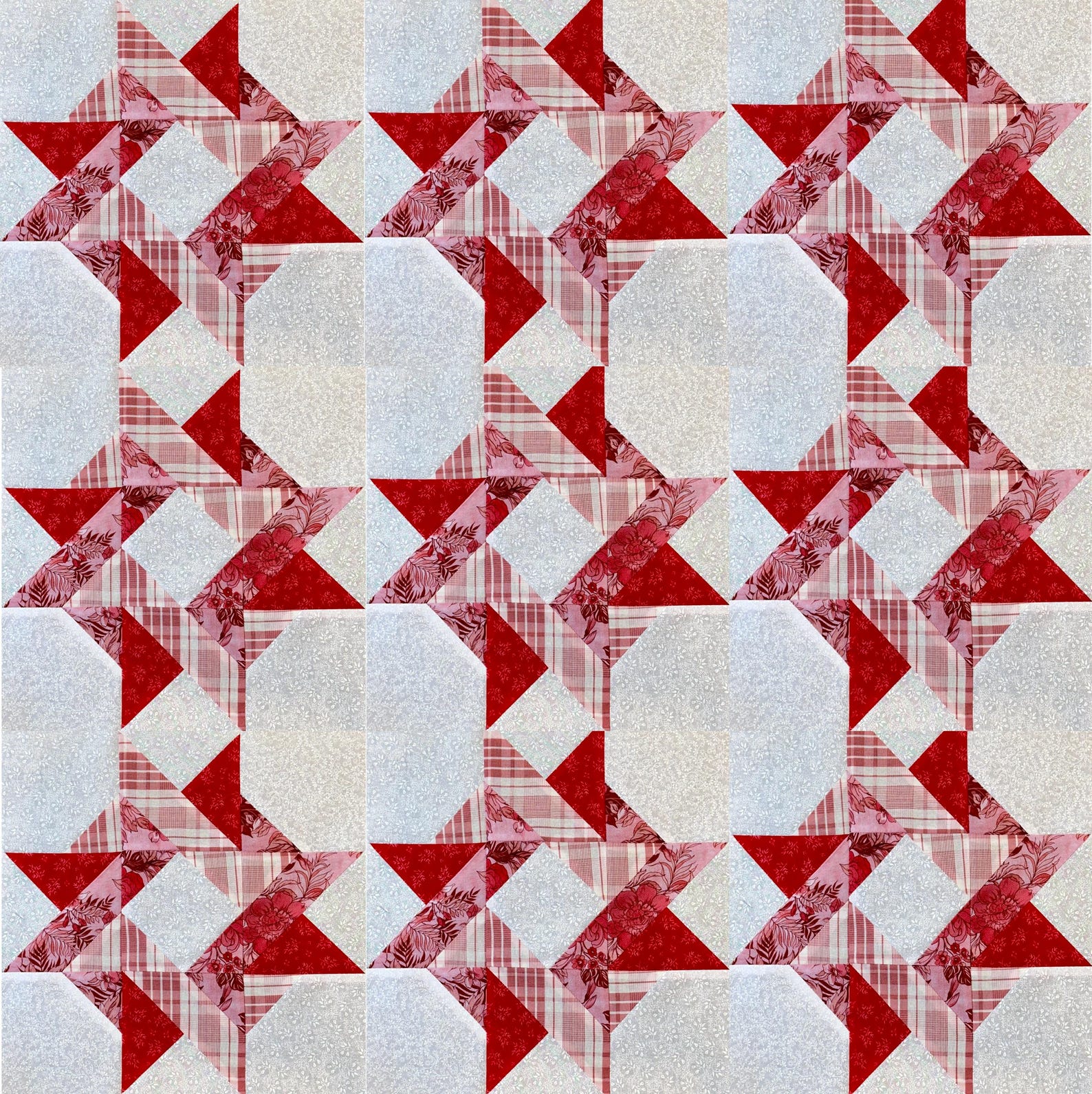 Beautiful 9- Entwined Stars Quilt Pre-cut Block Kits, L@@K!! - Etsy