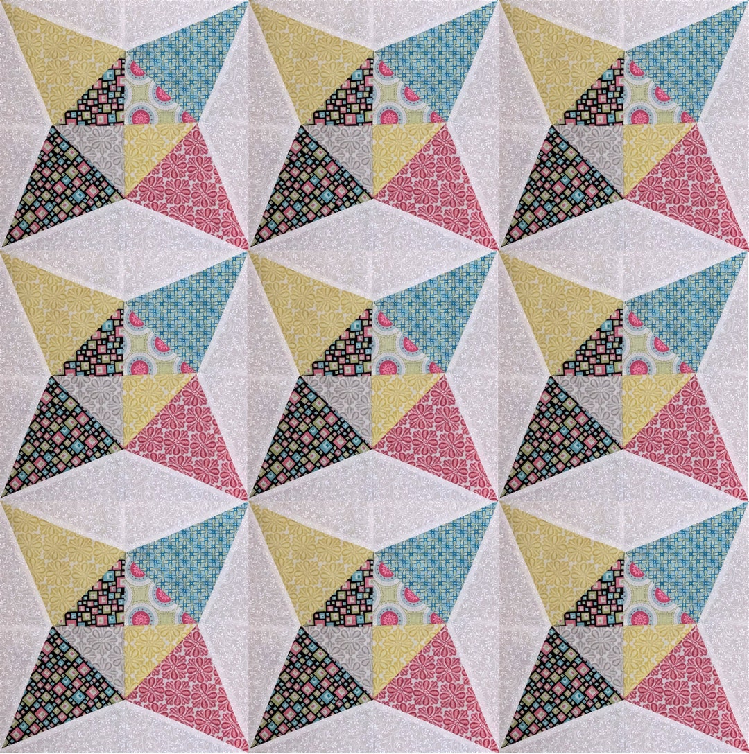Beautiful 9 Crossed Canoes Quilt Pre-cut Block Kits, L@@K!! - Etsy