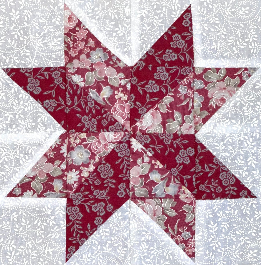 Beautiful 9 - Eight Point Star Quilt Pre-cut Block Kits, L@@K!! - Etsy