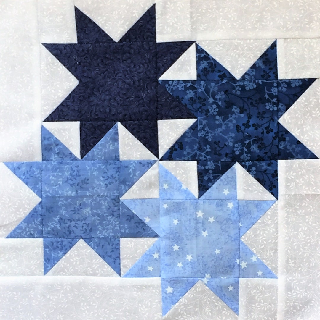 Beautiful 9 Star Cluster Quilt Pre-cut Block Kits, L@@K!! - Etsy
