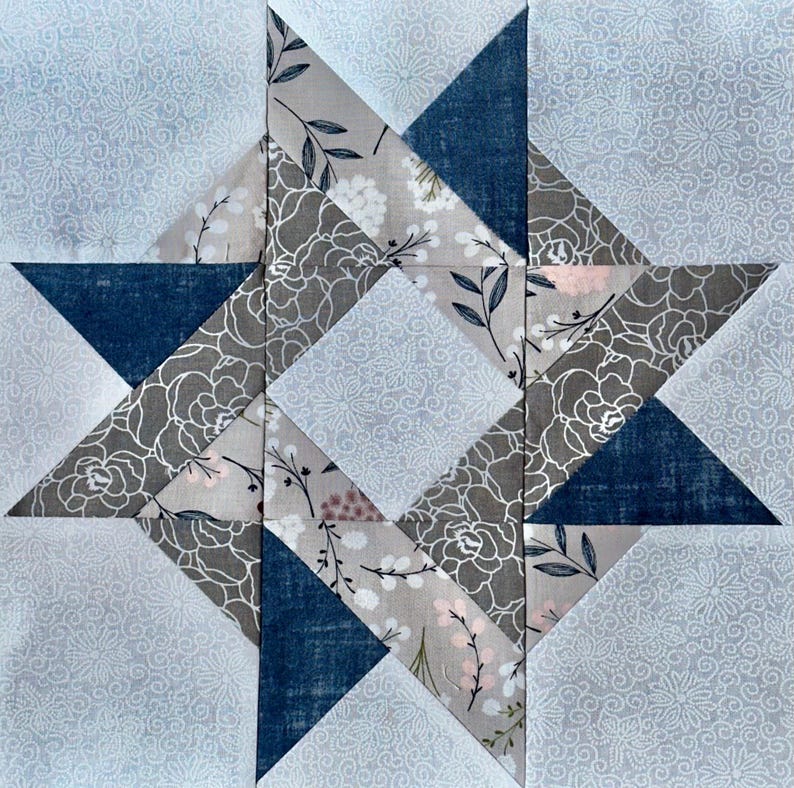 Beautiful 9- Entwined Stars Quilt Pre-cut Block Kits, L@@K!! - Etsy