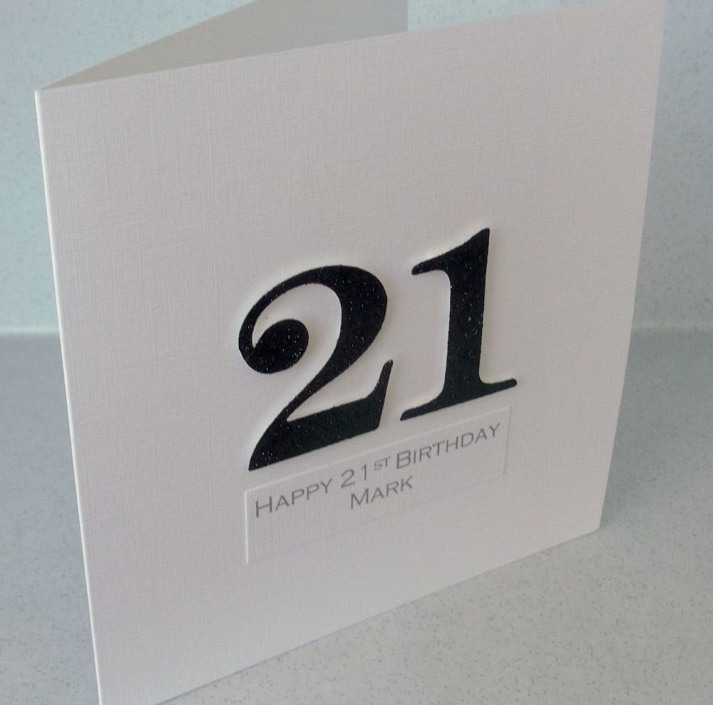 Handmade 21st Birthday Card Personalized Can Be Any Age or - Etsy