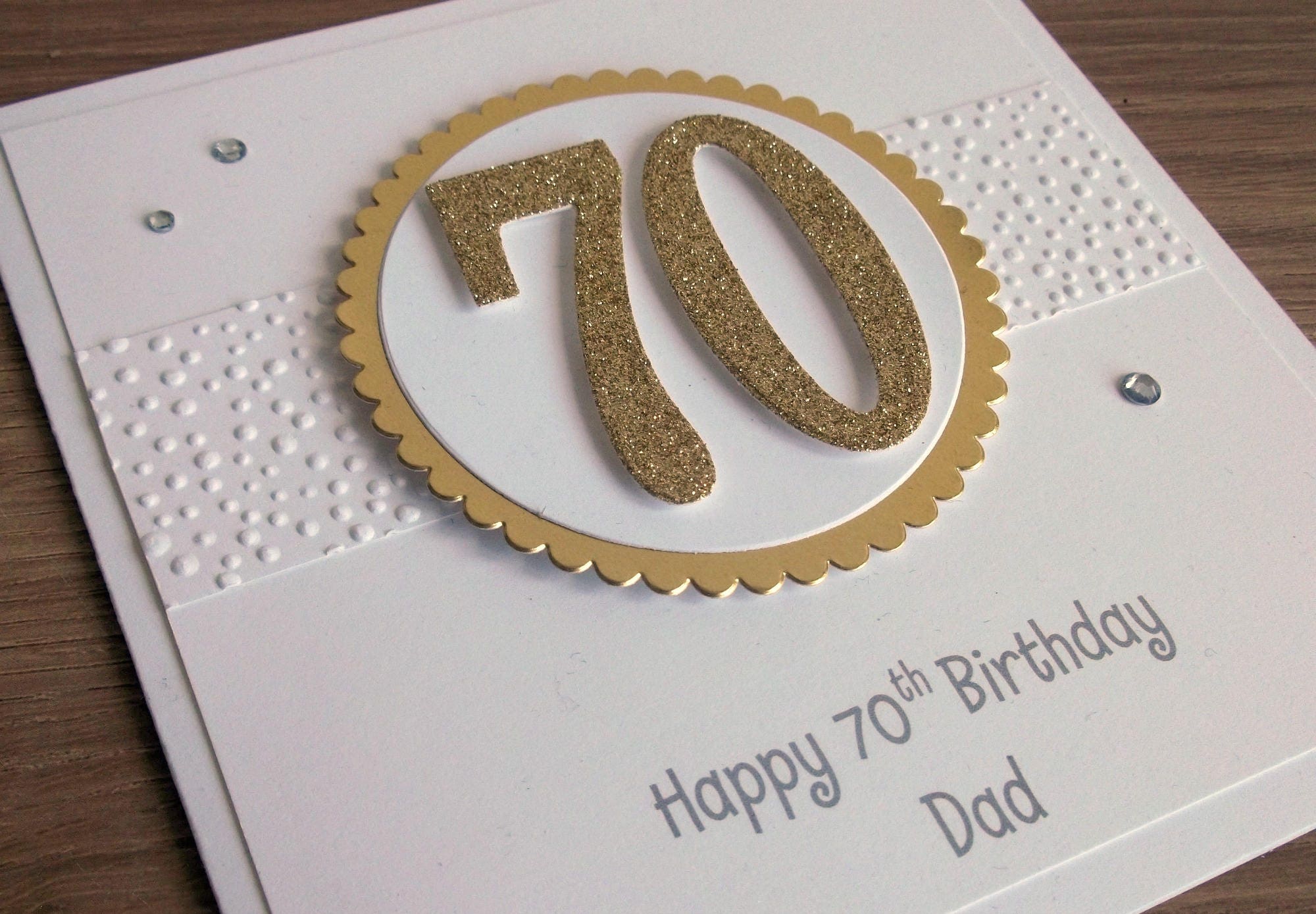 Handmade 70th Birthday Card Personalized Can Be Any Age Or Etsy