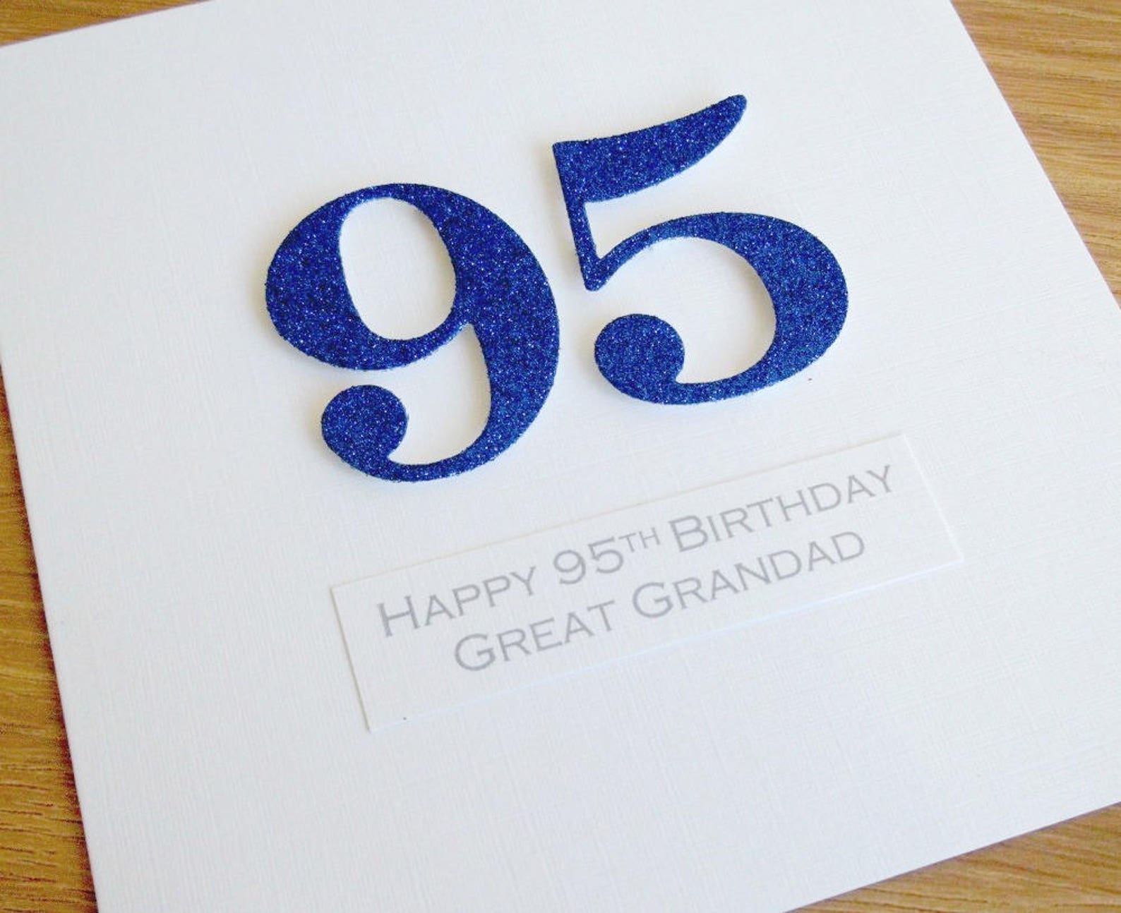 Handmade 95th Birthday Card, Personalized, Can Be Any Age or Colour ...