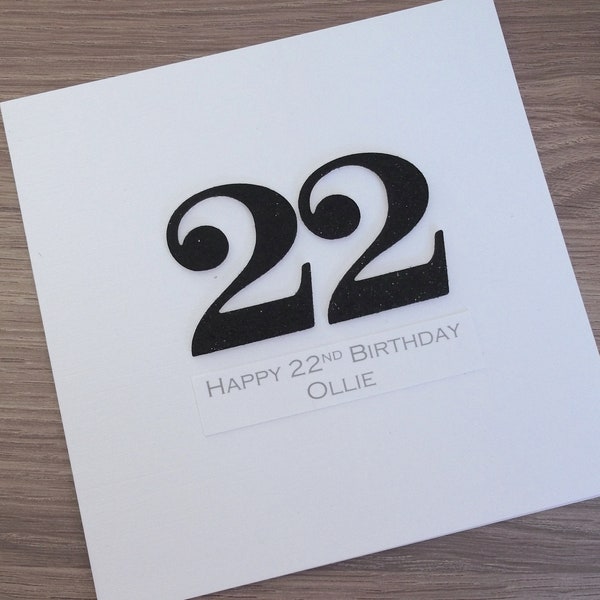 22nd Birthday Card - Etsy UK