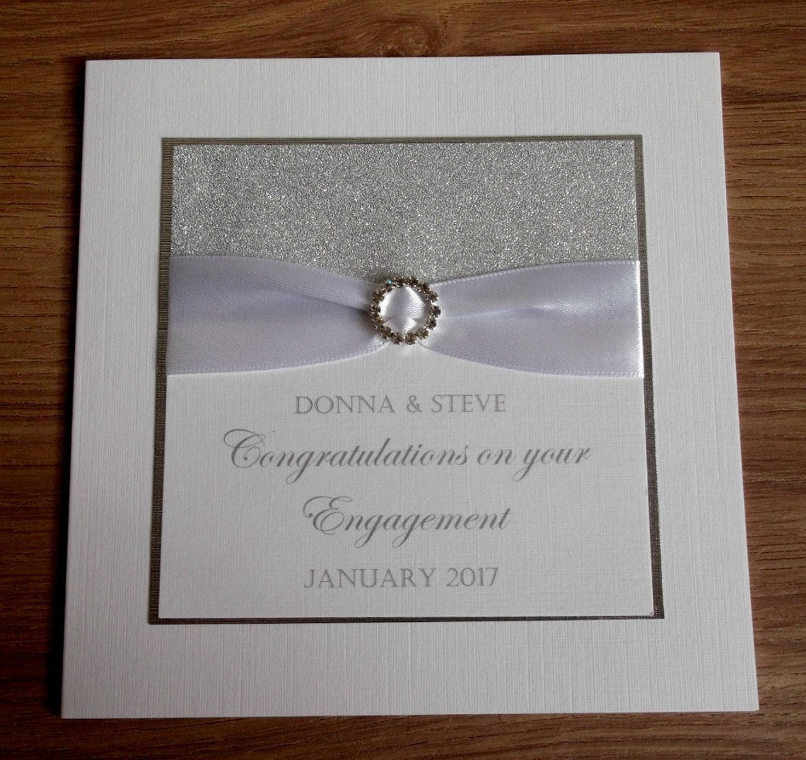 Handmade Engagement Congratulations Card Modern Designer - Etsy