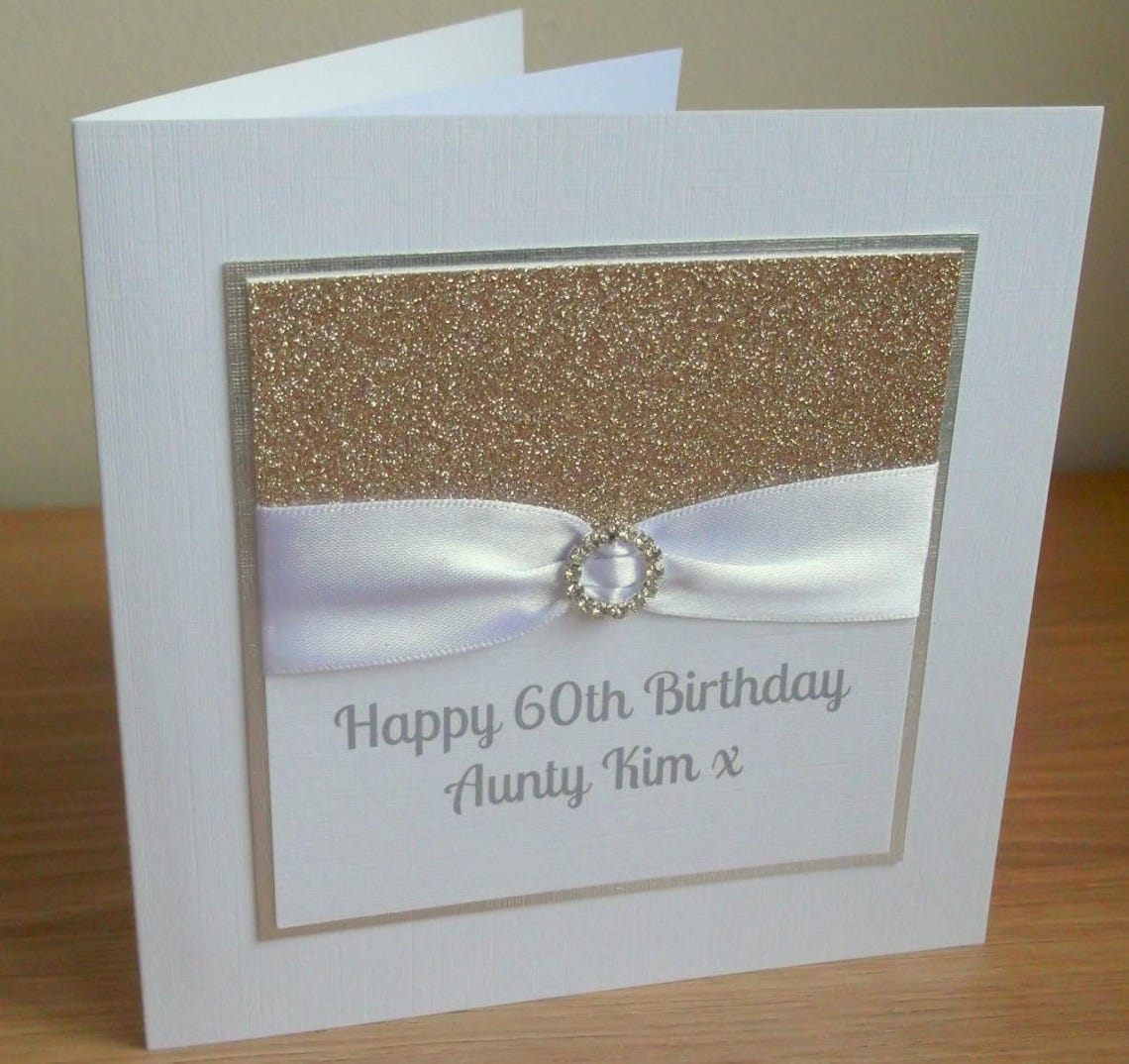 Handmade 60th Birthday Card Personalised 18th 21st 30th - Etsy