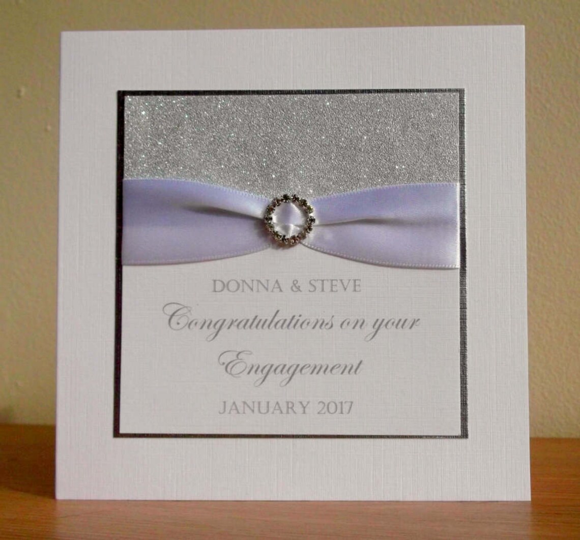 Handmade Engagement Congratulations Card Modern Designer - Etsy