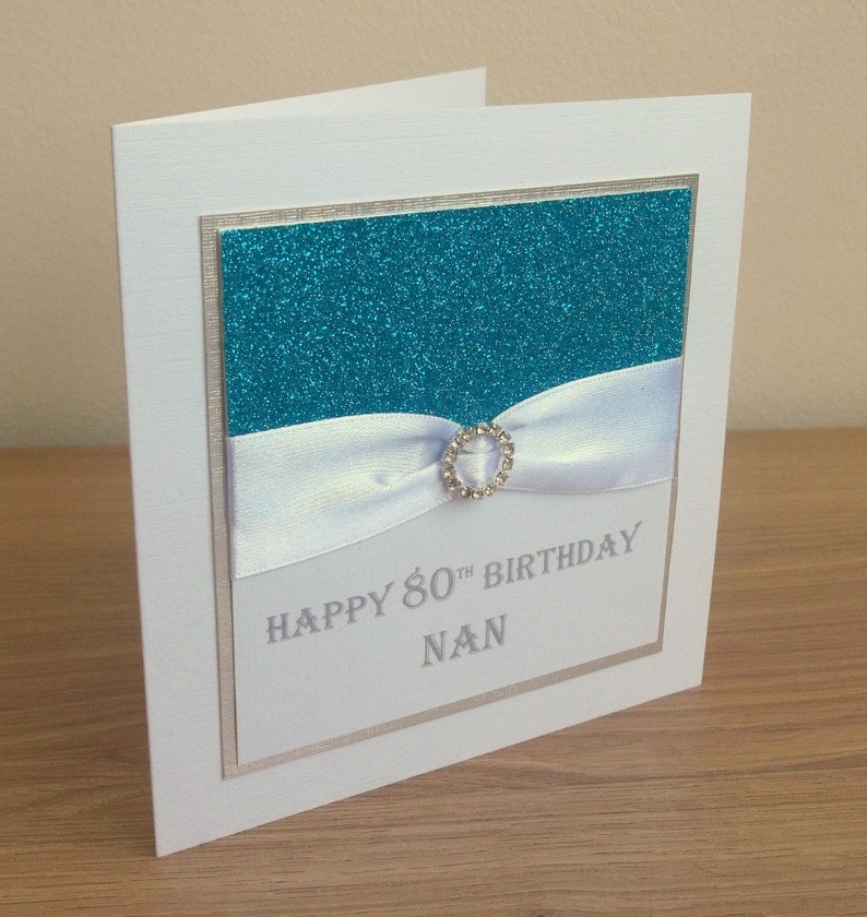 Handmade 80th Birthday Card Personalised Nan Grandma - Etsy