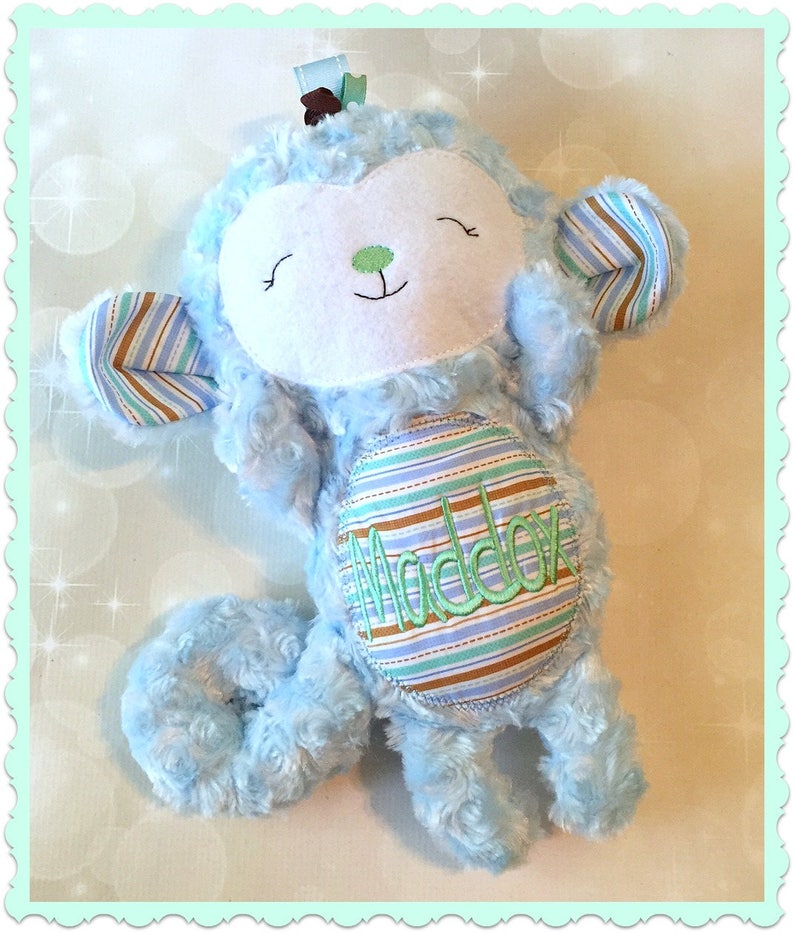 Personalized Plush Monkey Stuffed Animal Monkey Monkey - Etsy