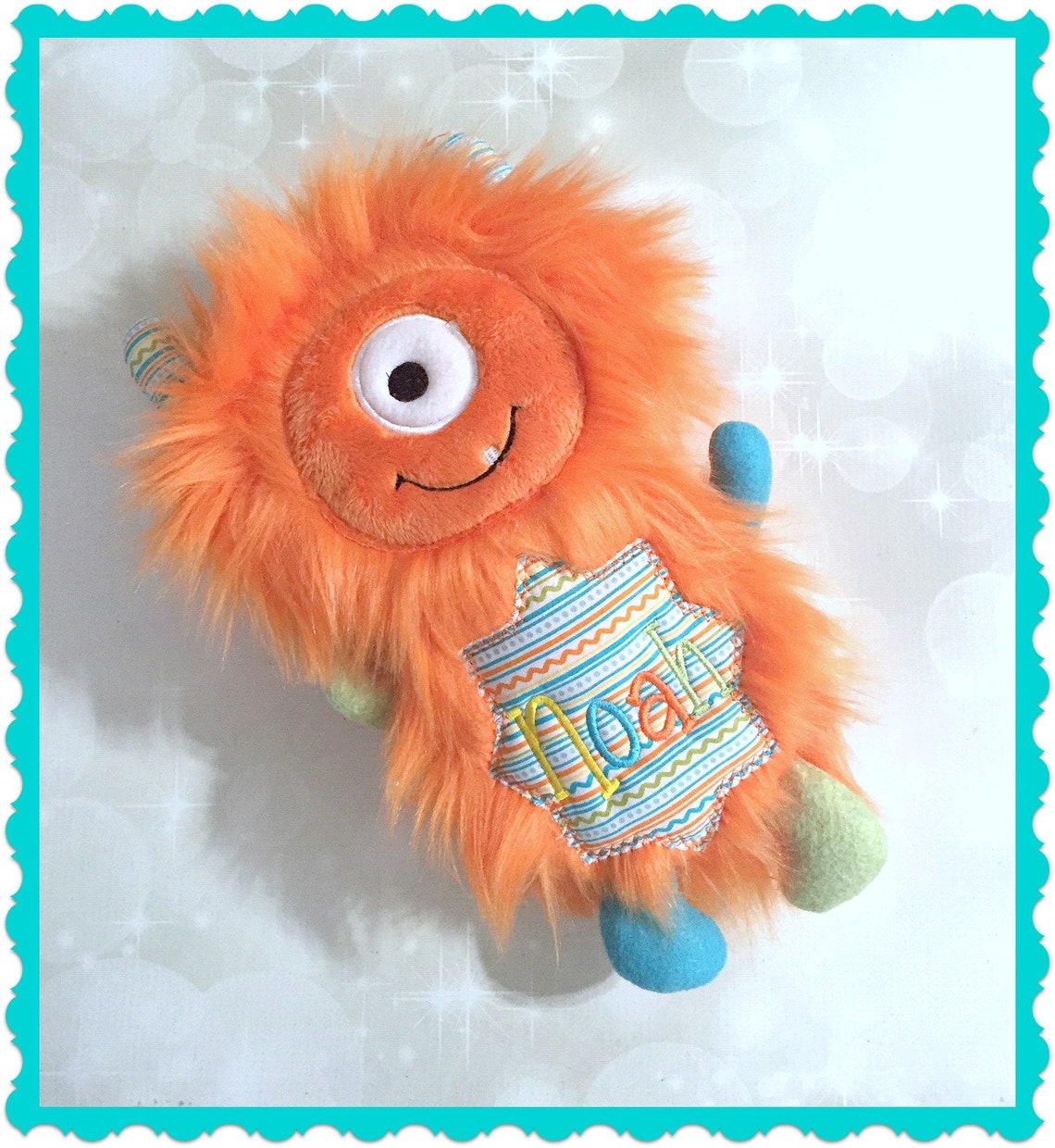 Personalized Plush Monster Stuffed Animal Monster Monogram - Etsy
